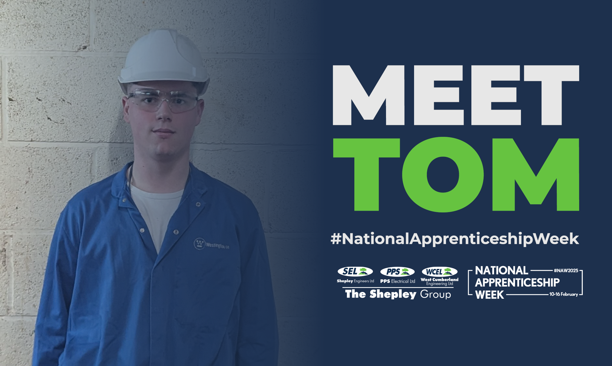 Meet Tom - National Apprenticeship Week 2025 - Shepley Engineers
